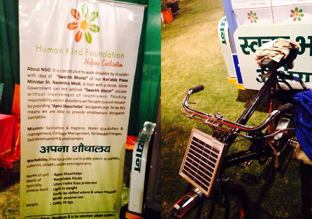 Swachh Bharat Mission Solar Energy Operated Mobile Rickshaw Toilets