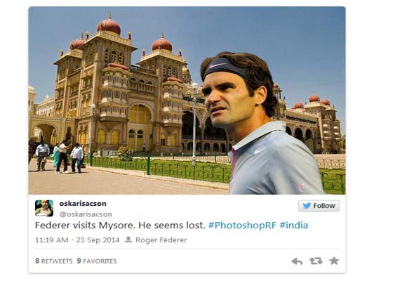 Roger Federer visits India, courtesy Indian fans and Photoshop | Tennis ...